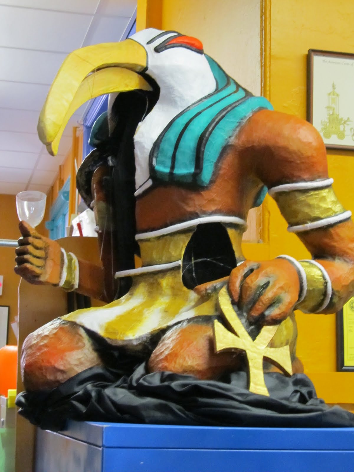 Puppet Showplace Theater: Egyptian Deities Decorate the PST Lobby!