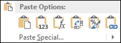 ุ6 ปุ่มที่ให้ผล Paste option ใน Excel ที่แตกต่างกันไป ~ Computer Knowledge