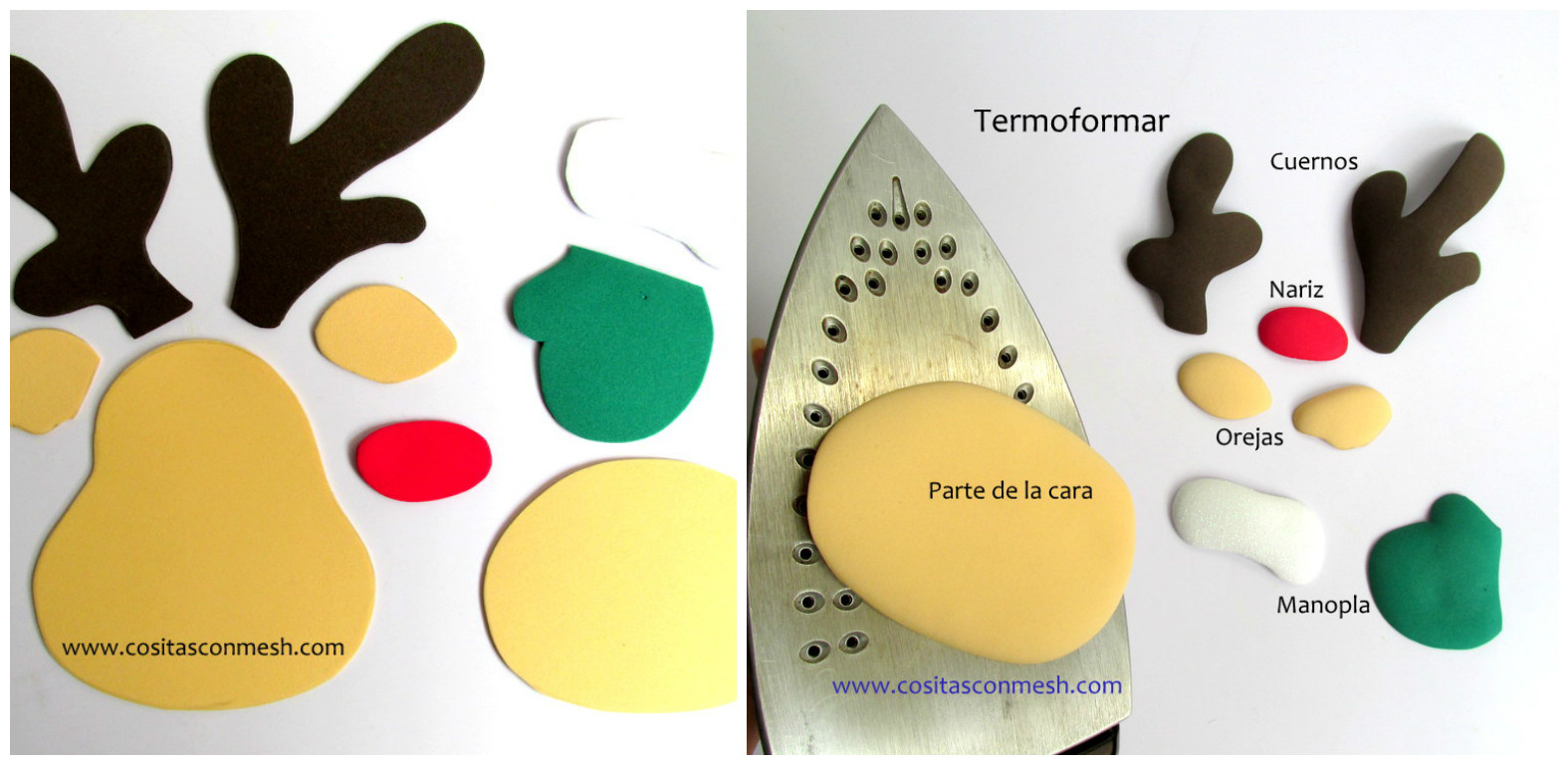 Cómo hacer un reno navideño para colgar ~ cositasconmesh