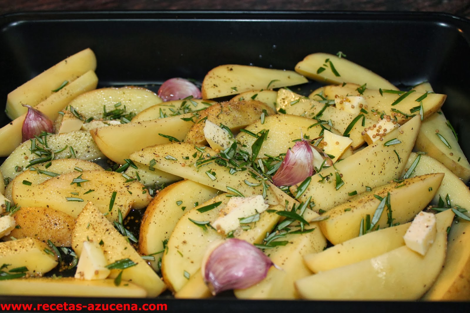 Mis Recetas: Patatas al azafrán con mostaza.