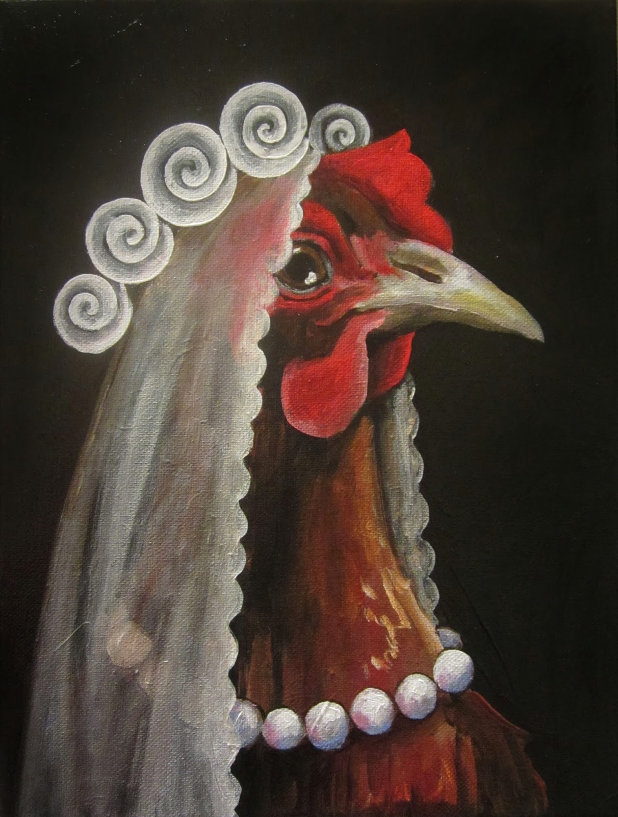 One Painting a Day: Chicken Bride