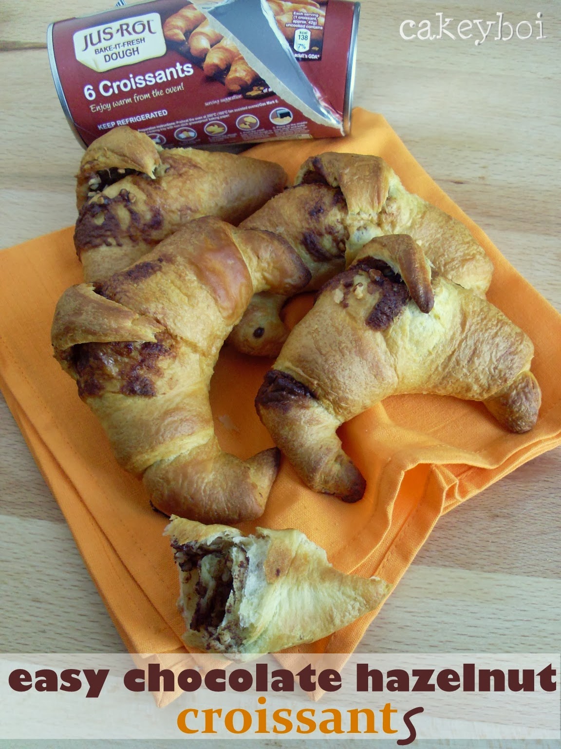 Cakeyboi: Easy Chocolate Hazelnut Croissants