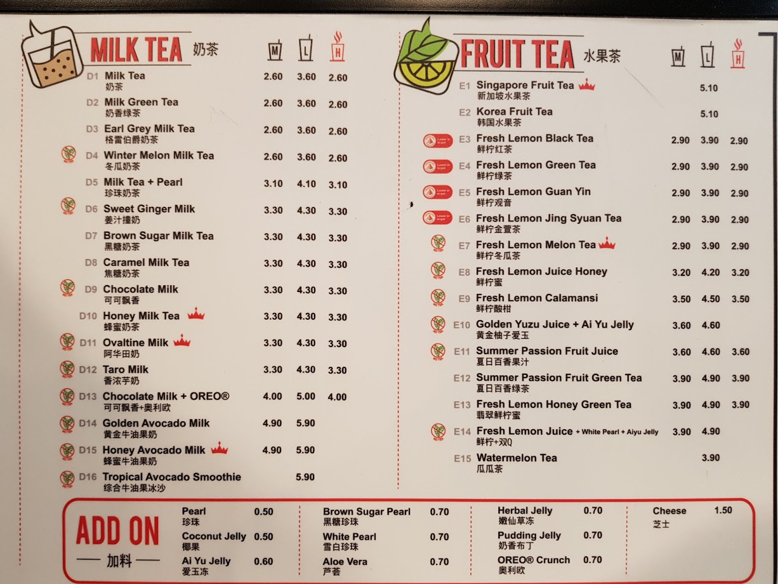 Bubble Tea Intel: Liho Singapore Menu 2019 - alexis blogs