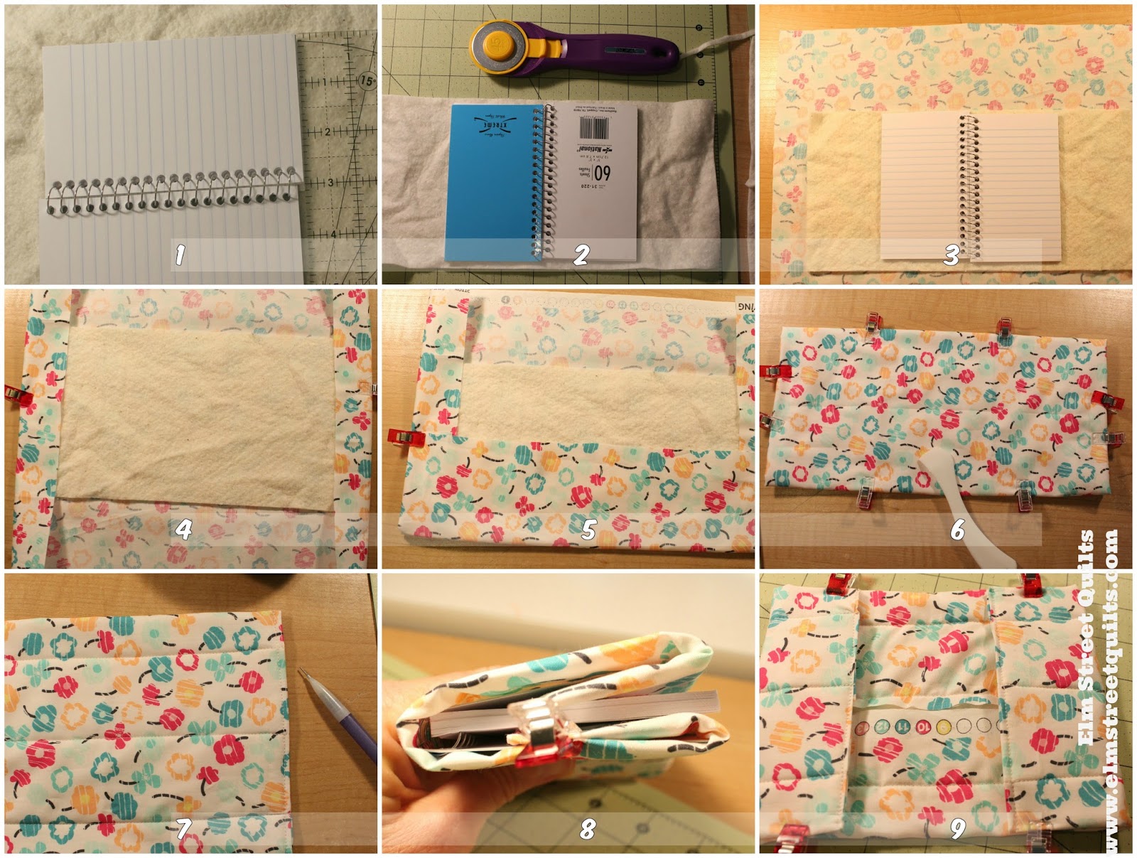 Bag It - Notebook Cover Tutorial | Elm Street Quilts