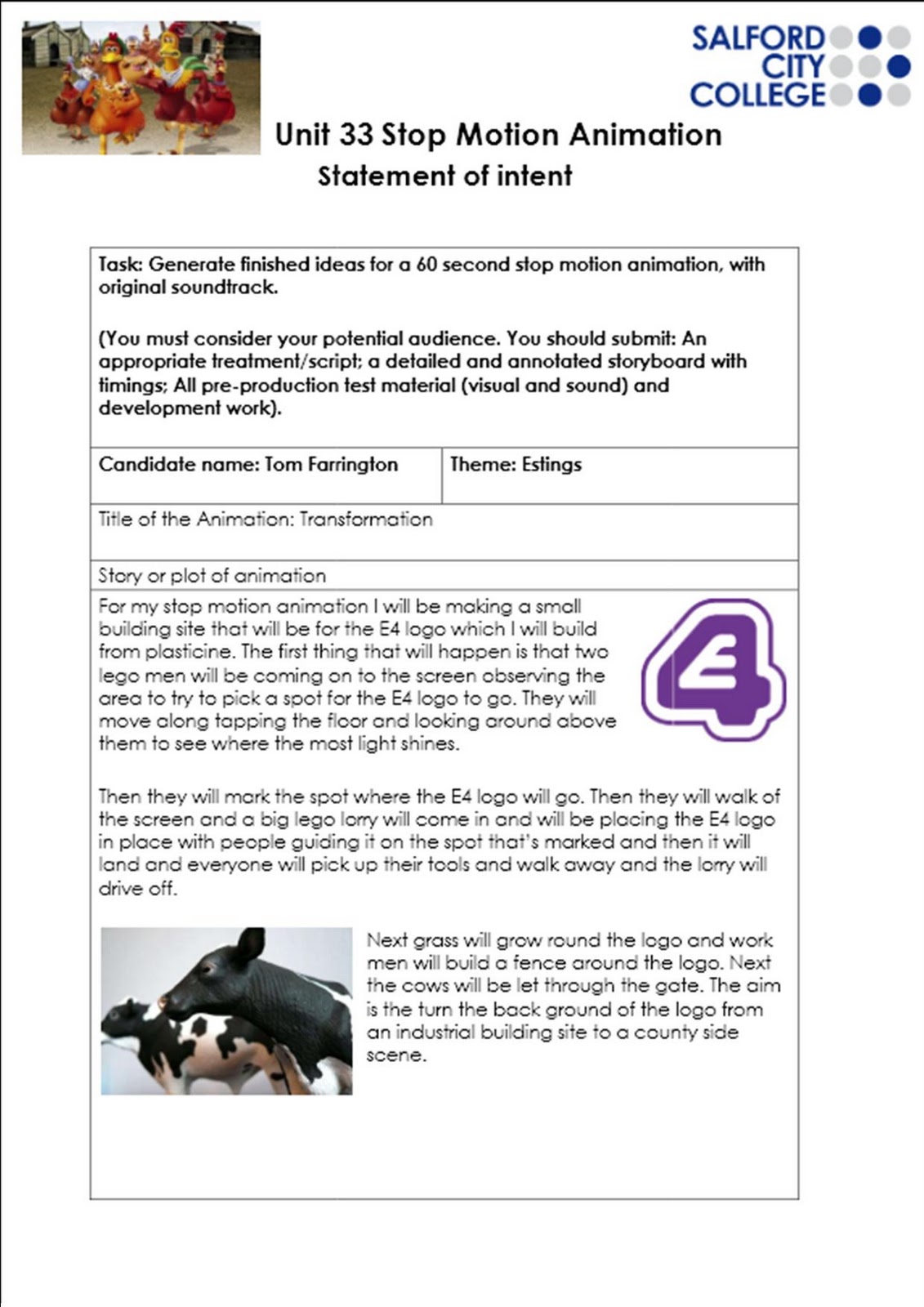 Animation: Statement Of Intent