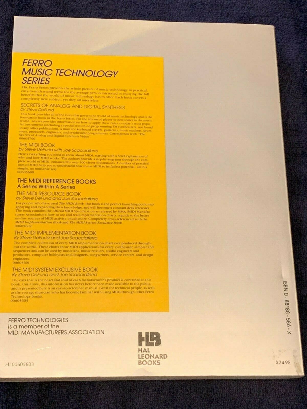 MATRIXSYNTH: The MIDI System Exclusive Book Synthesizer Book Ferro ...