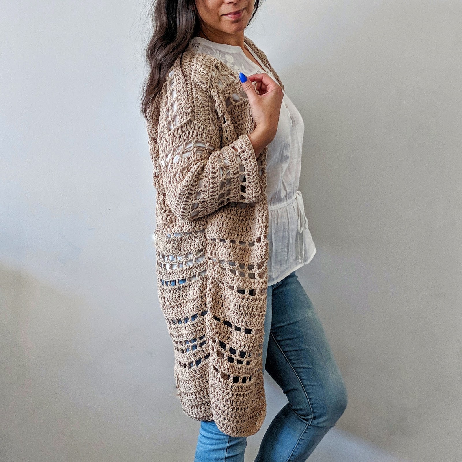 Holly Long/Short Cardigan Pattern | OTH Crochet Nook