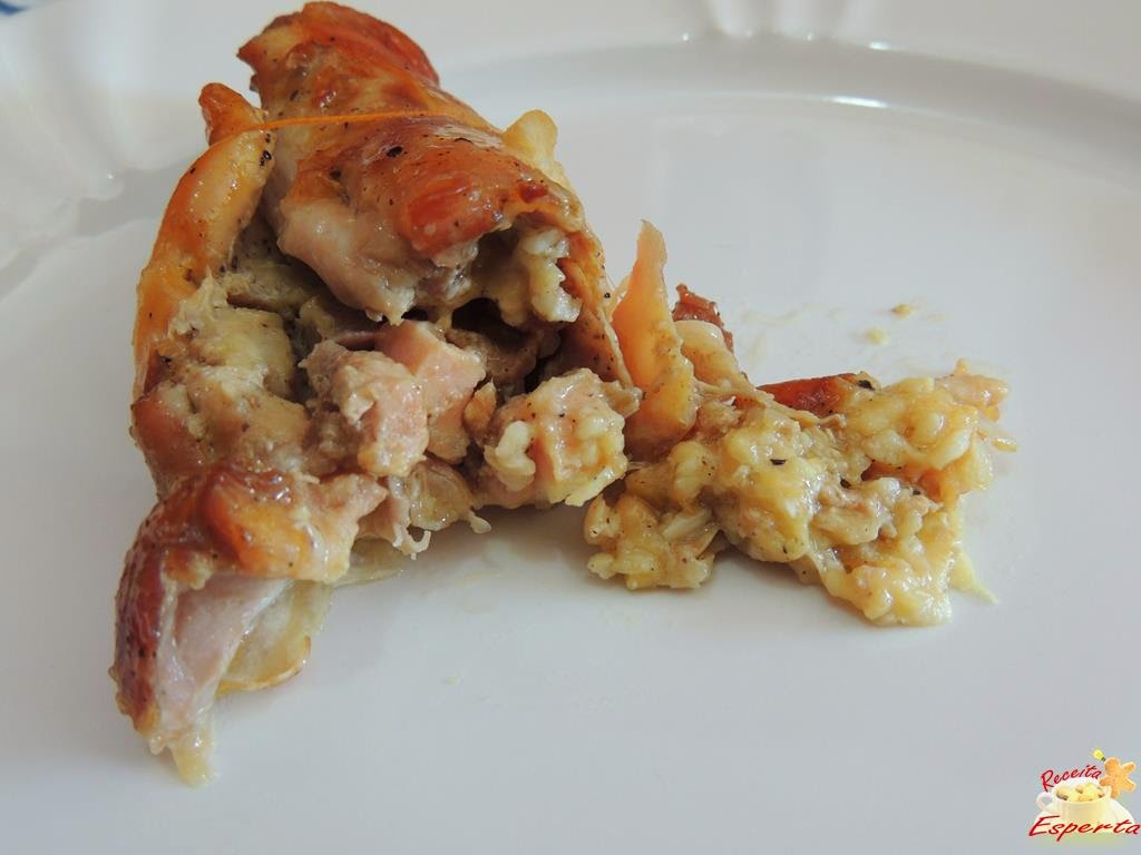 FRANGO DESOSSADO, RECHEADO E ASSADO - Priscila Schulz | RECEITA ESPERTA ...