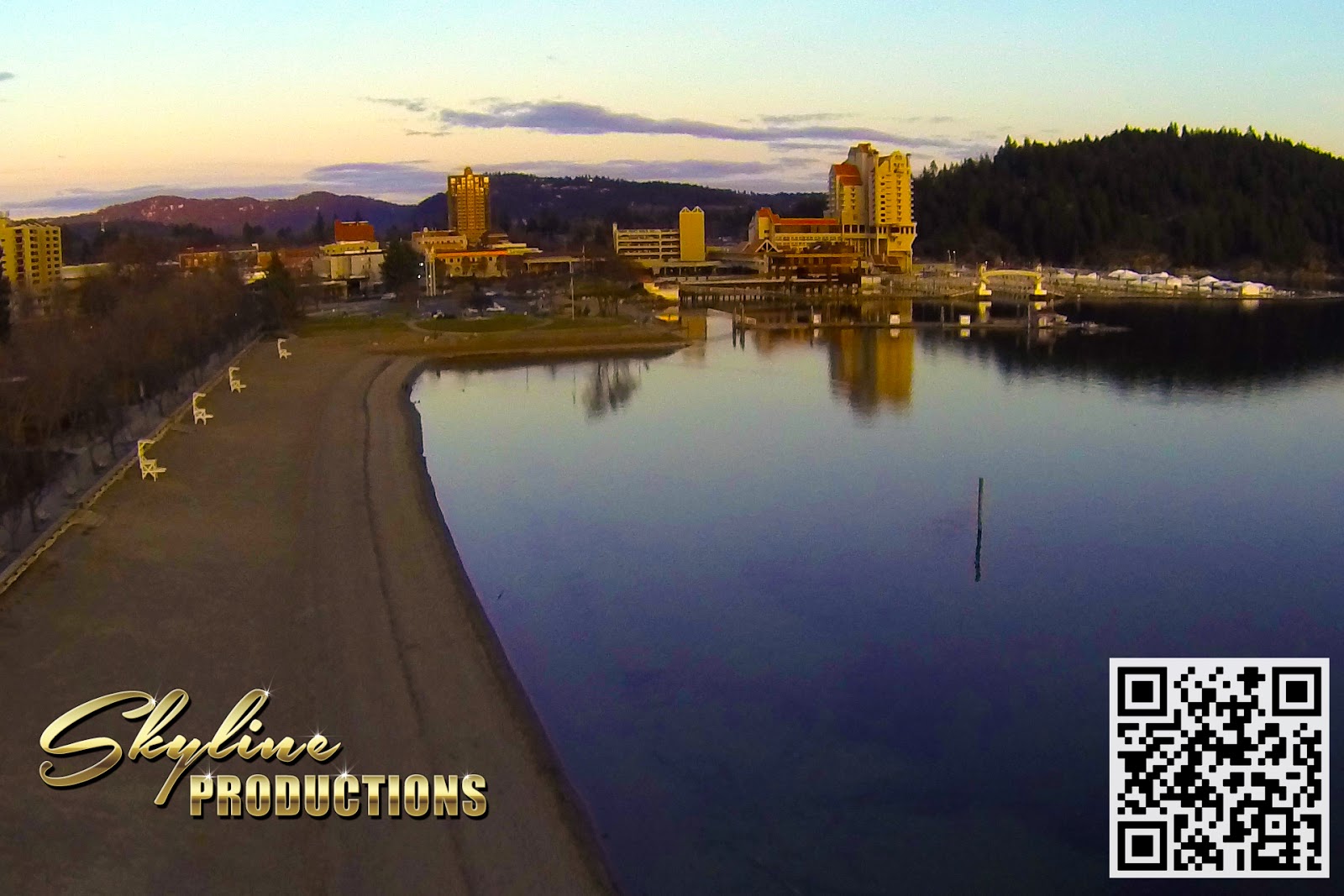 Skyline Productions: Sunset at Coeur d'Alene Beach Fort Grounds