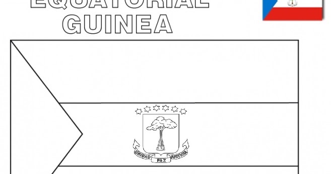 Geography Blog: Coloring page flag Equatorial Guinea