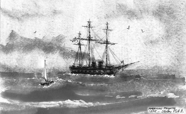The scifi papers: American frigate sketch (1875)