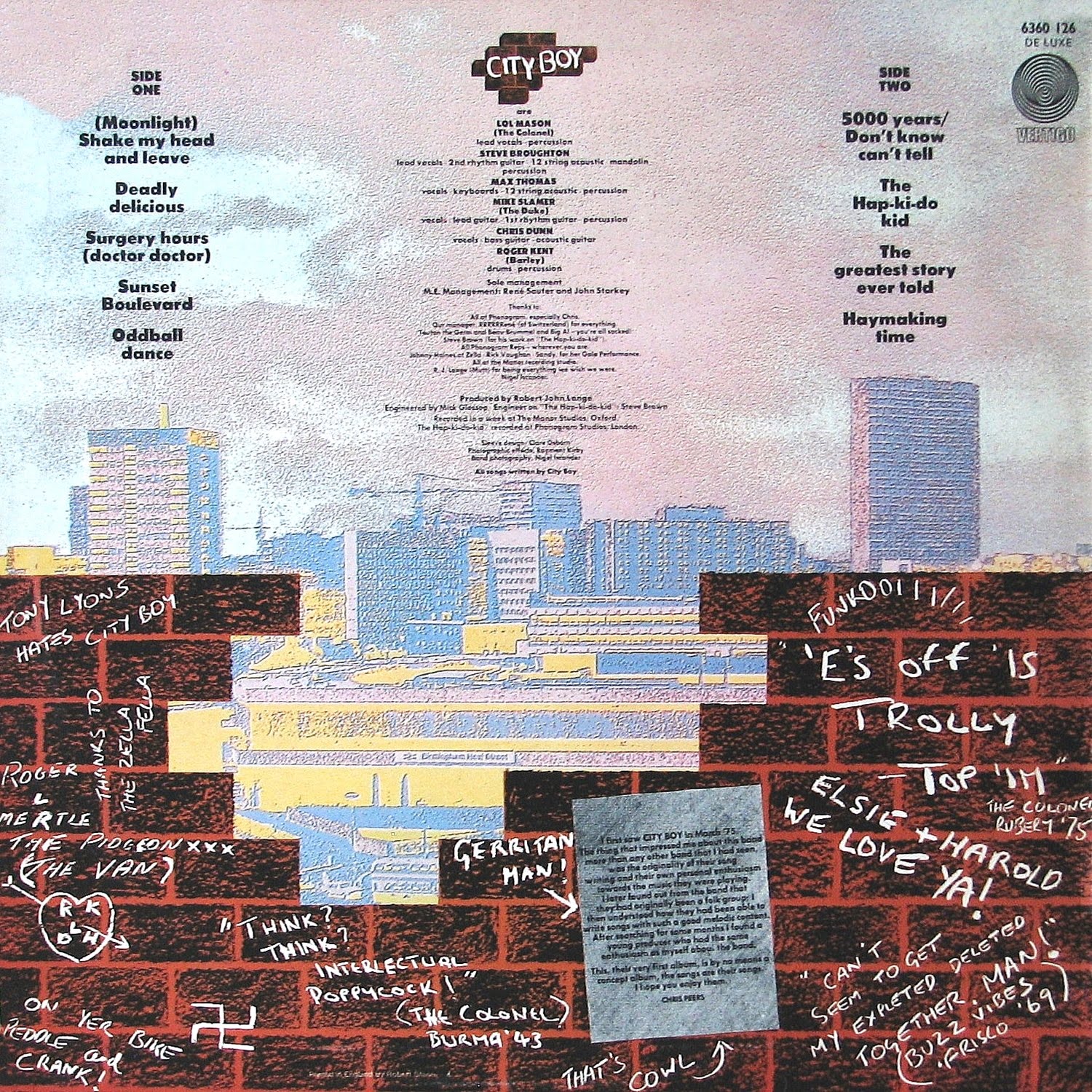 1976 City Boy - City Boy - Rockronología