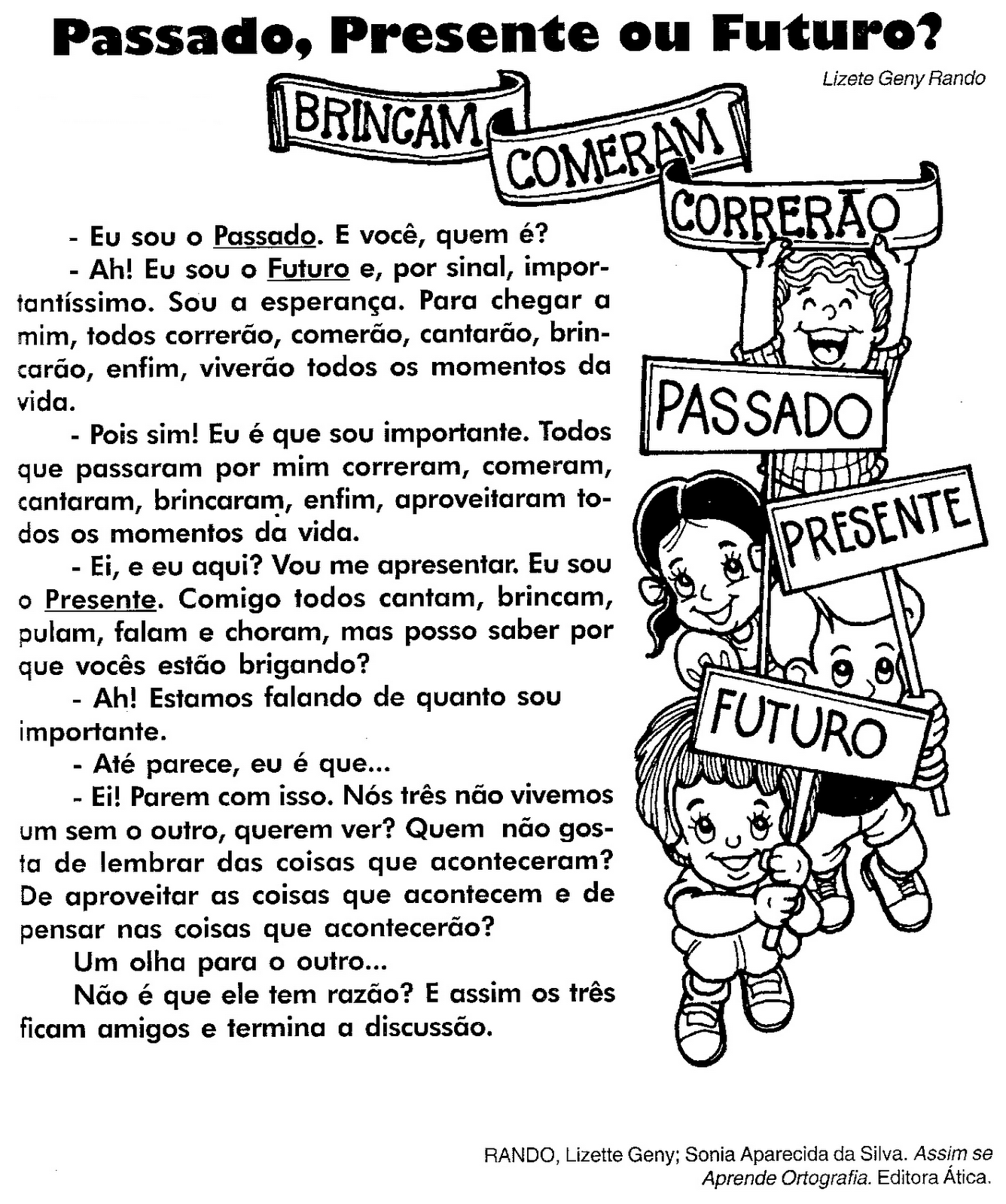 Texto Para Trabalhar Verbos 7o Ano Com Gabarito - RETOEDU