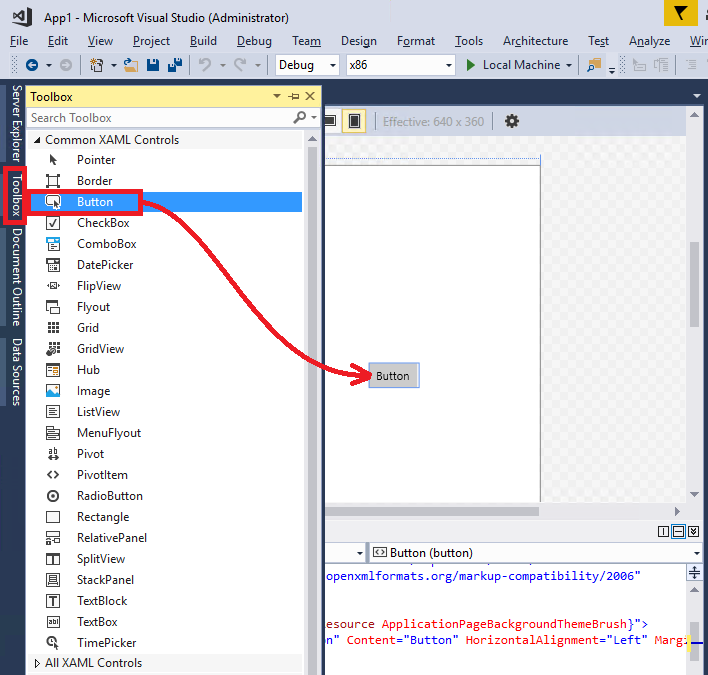 Вивчаємо інформатику: Панель інструментів (ToolBox) (C#)