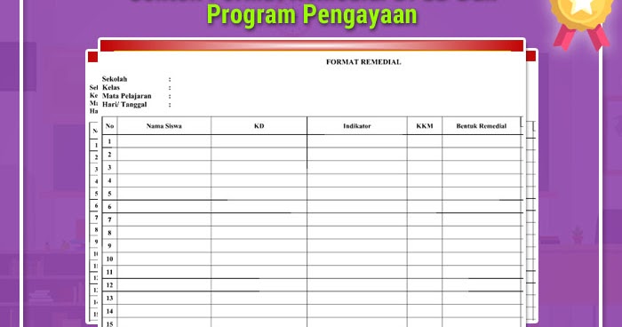 Contoh Format Remedial Di SD Dan Program Pengayaan - Biologizone