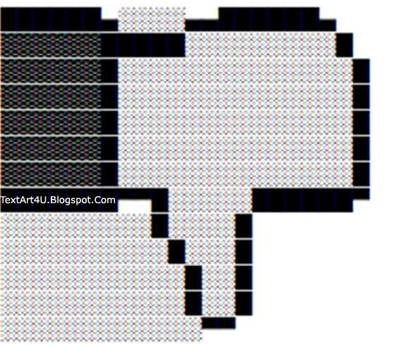Thumbs Down ASCII Text Art | Cool ASCII Text Art 4 U