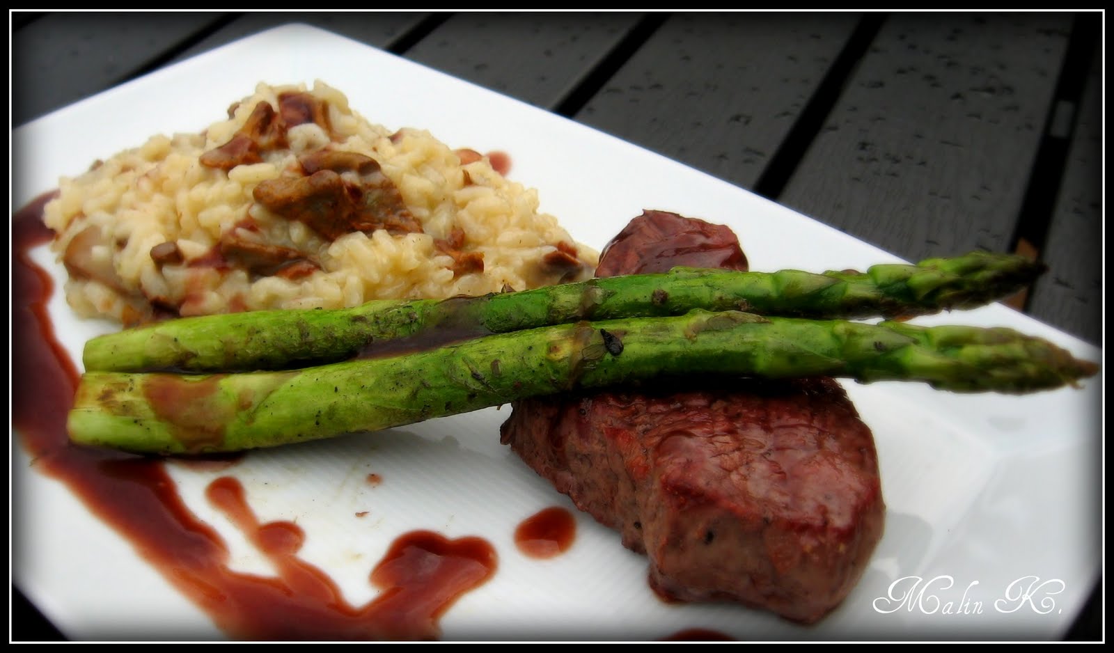 Malin's Diner: KANTARELLRISOTTO OCH GRILLAD ROSTAS