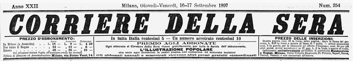 Giovanni Tolu sui quotidiani italiani della fine del XIX° secolo