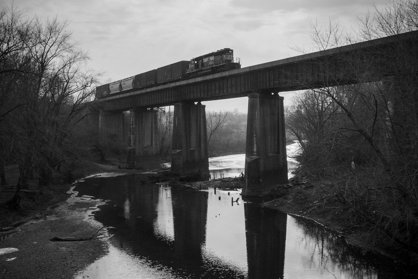 Industrial History: NS/Wabash Bridge over Sangamon River and IL-48 at ...