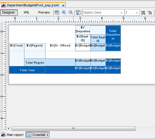 Bekwam Blog: Expanding a Crosstab in Jaspersoft iReport Designer