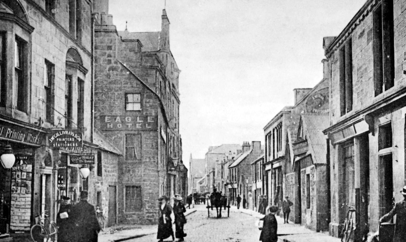 Tour Scotland: Old Photograph South Street Elgin Scotland