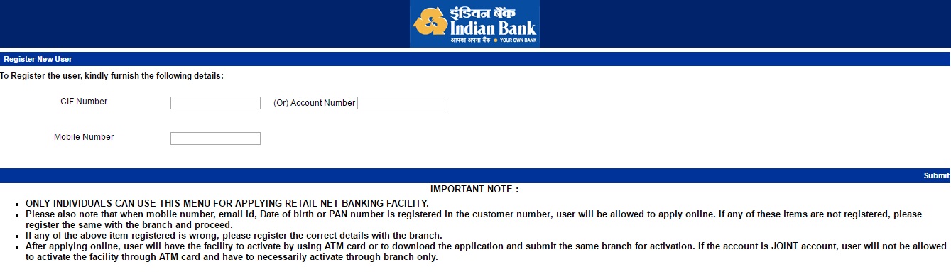 How to Indian Bank Internet Banking Login Registration Online ...