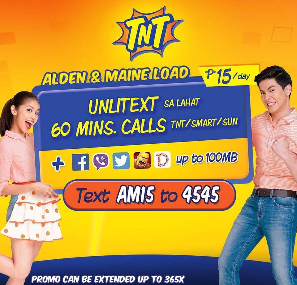 Talk N Text Alden and Maine 'ALDUB' Load Unlitxt to All Networks Promo