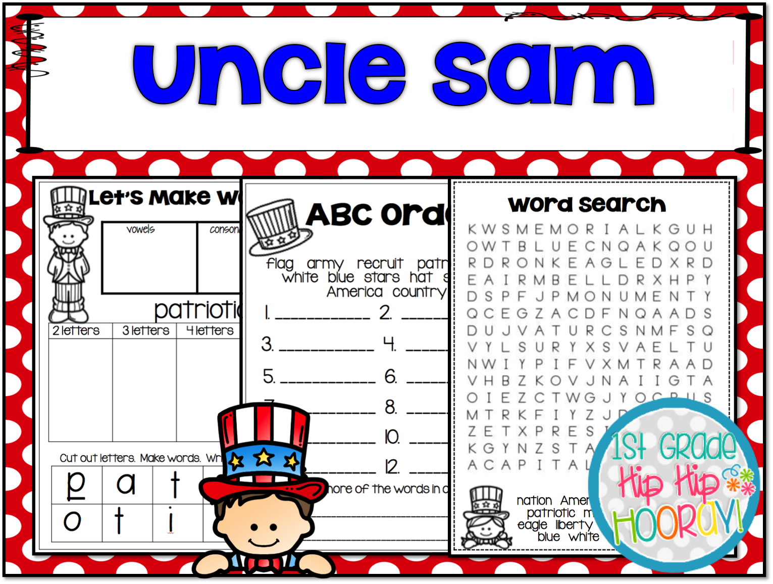 1st Grade Hip Hip Hooray!: Uncle Sam...An American Symbol!