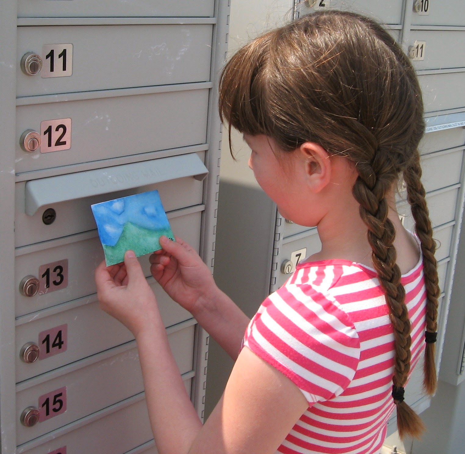 Almost Unschoolers: Summer Fun 2014 - Hand Painted Post Cards