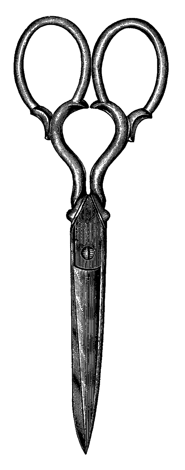 Digital Stamp Design: Vintage Download Illustration Sewing Scissors ...