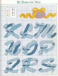 Punto De Cruz - Mas de 5,000 Gráficos: ABC CON MOÑOS
