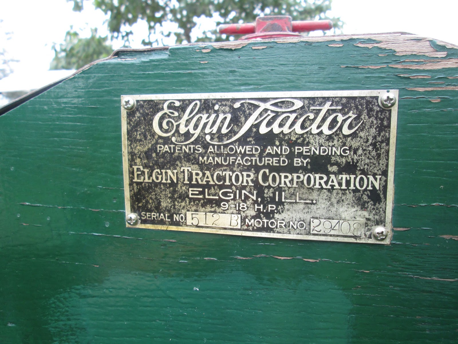 True Blue Sam the Travelin' Man: One Of A Kind 1913 Elgin Tractor