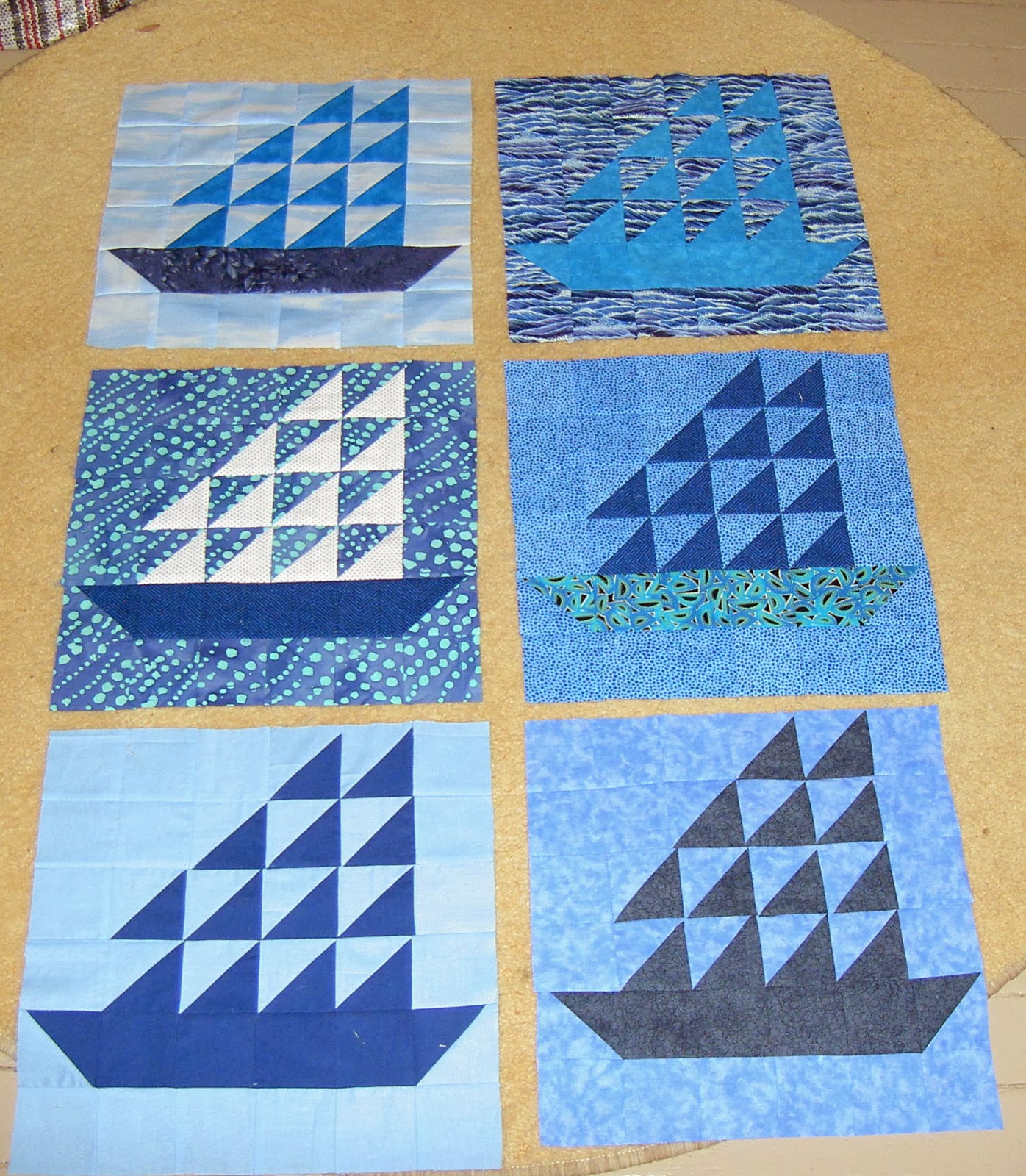 Quilting block swaps Australia: Tall Ships ..............