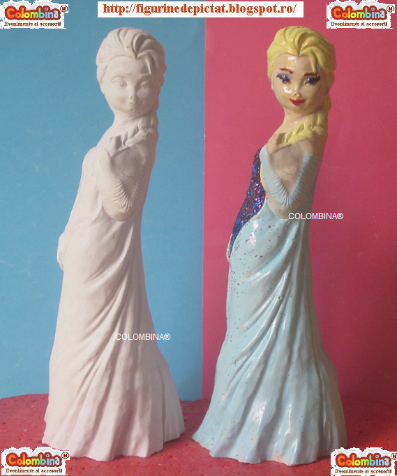 Figurine de Pictat: Set hobby creativ Elsa Frozen Printese de pictat