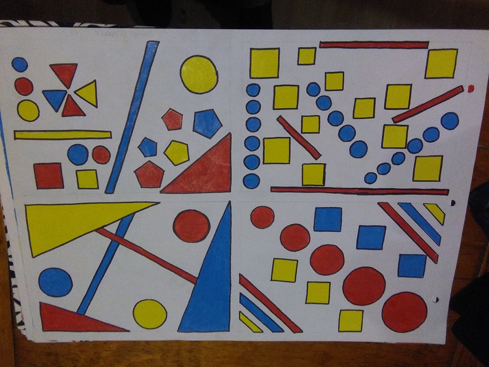 Daniela Gutiérrez Mendieta: Composiciones con colores primarios