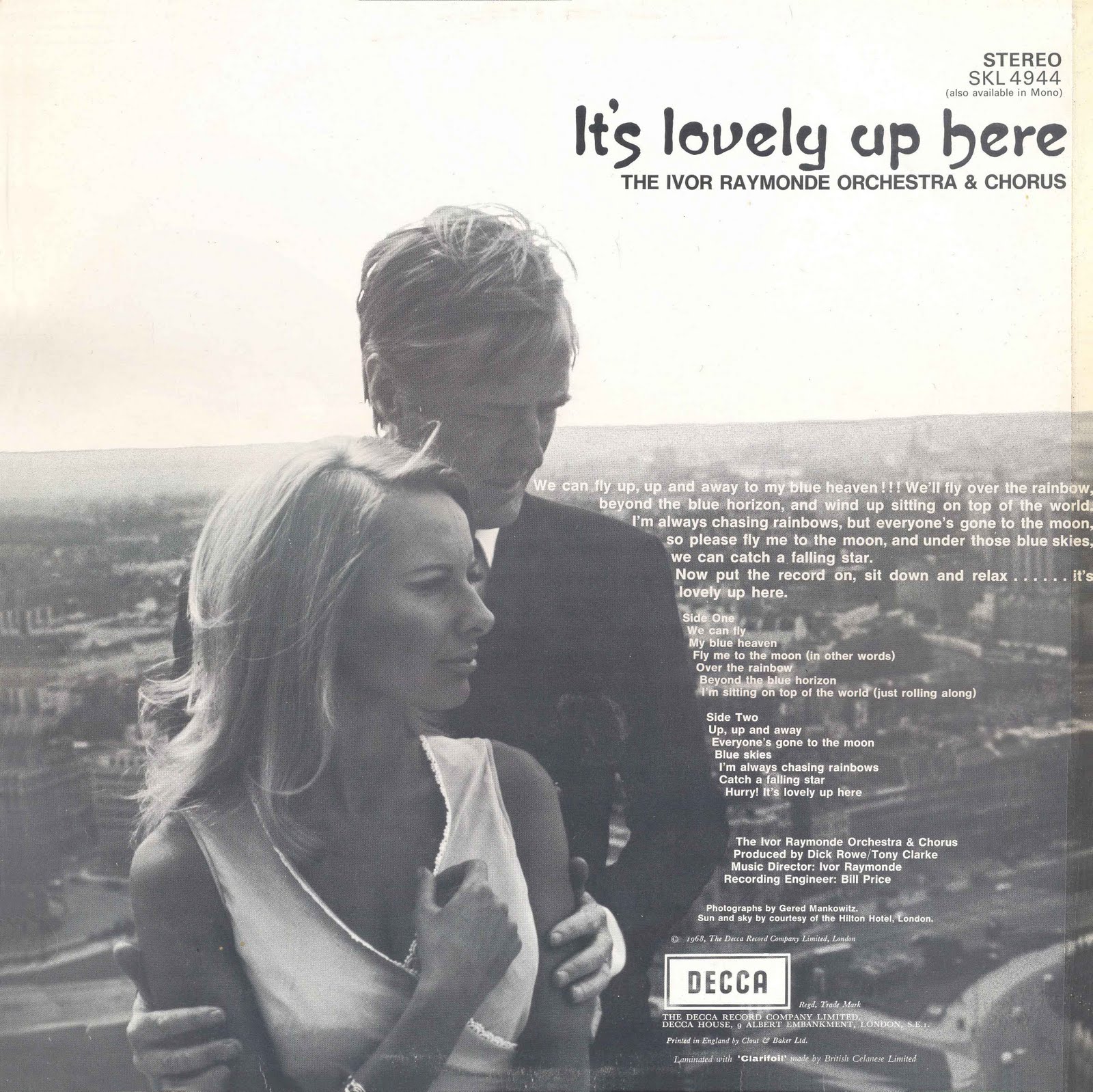 Celebrity Entertainment : Ivor Raymonde Orchestra - It's Lovely Up Here ...