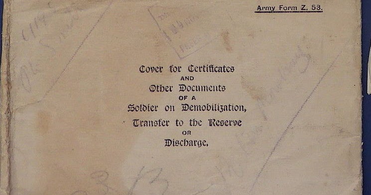 Army Forms & Attestations: Army Form Z.53 - Cover