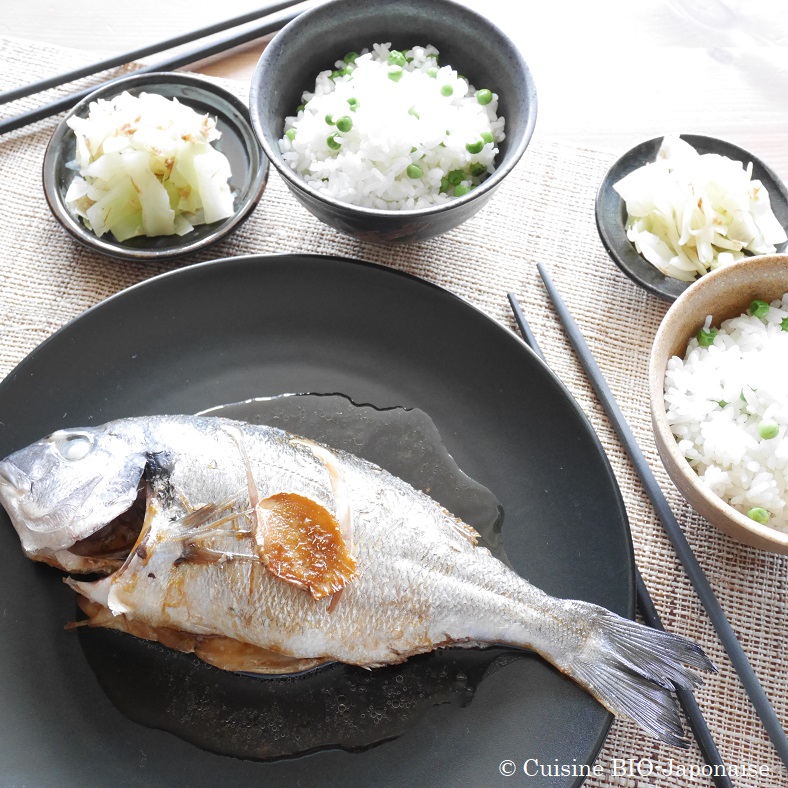 Cuisine BIO-Japonaise: Sakana no nitsuke (poisson mijoté à la sauce soja)
