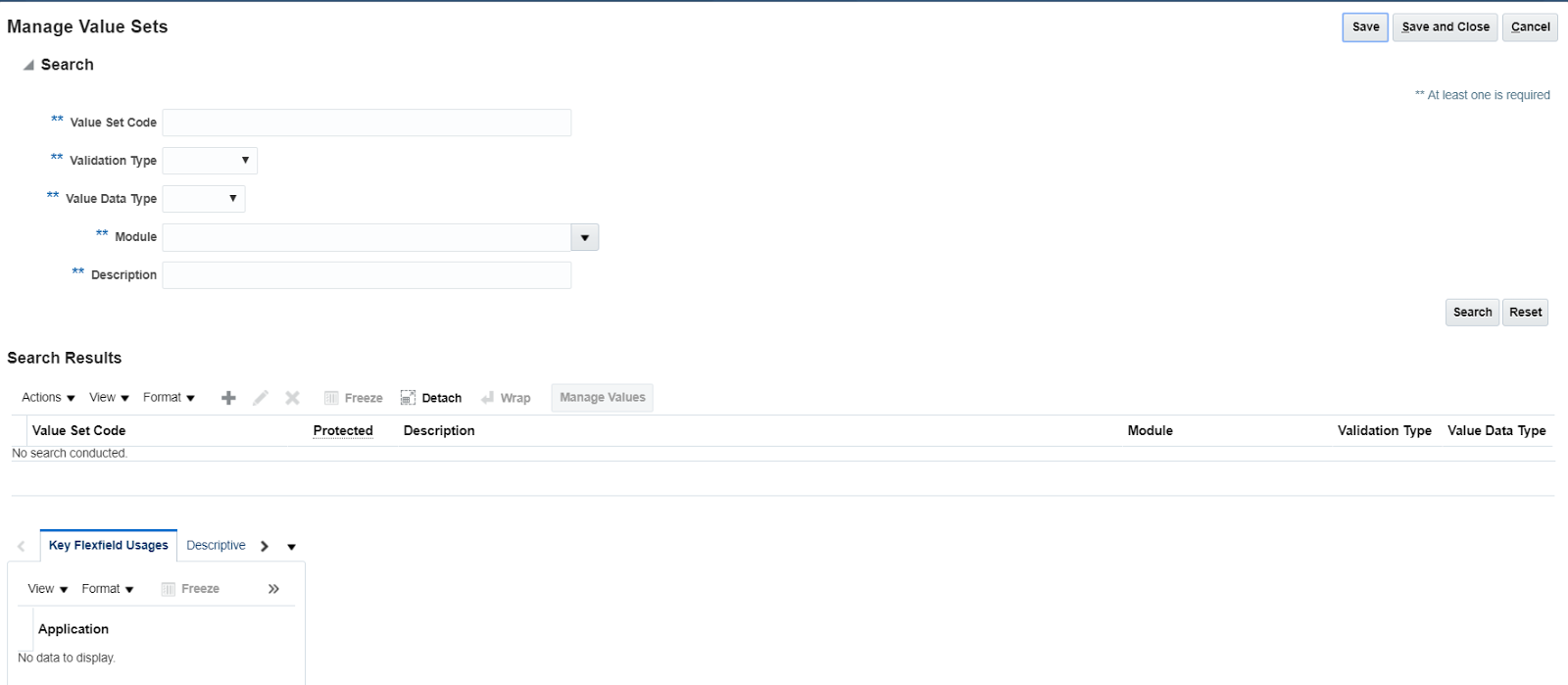 How to create independent value set in fusion(Oracle Cloud)?