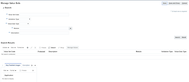 How to create independent value set in fusion(Oracle Cloud)?
