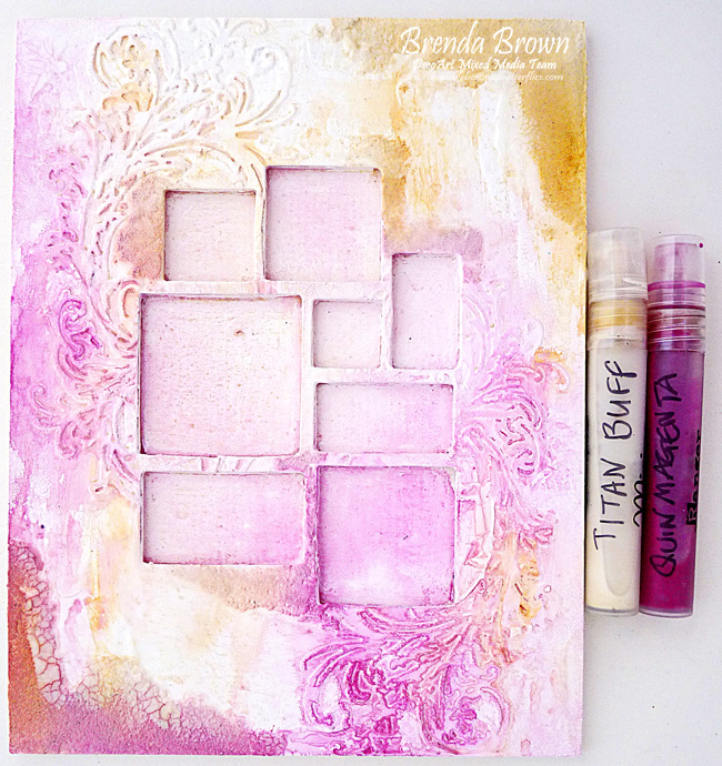 Bumblebees and Butterflies: Mosaic frame DecoArt DT project #2