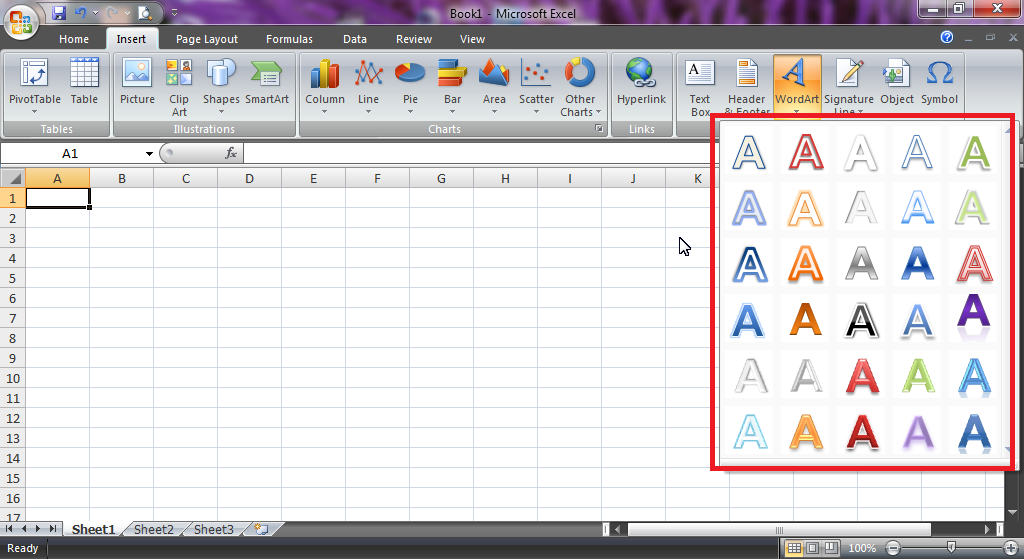 Tutorial Membuat Word Art di Microsoft Excel
