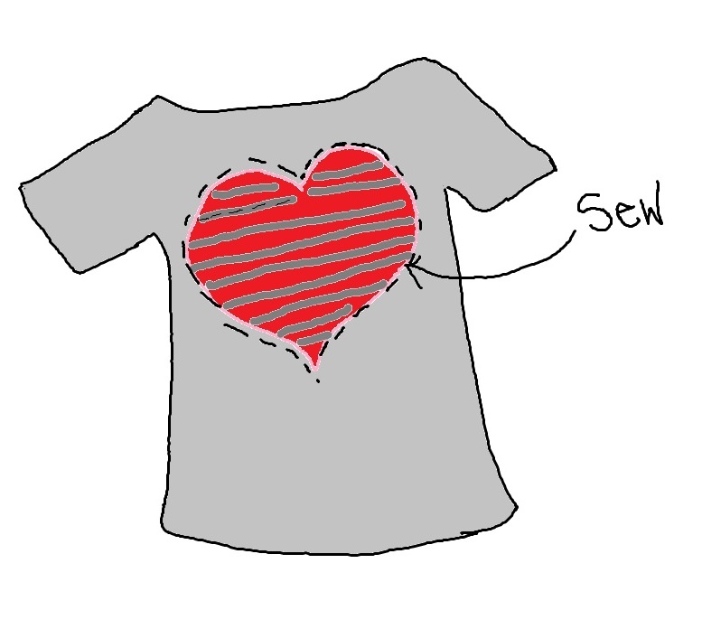 WobiSobi: "Re-Style #56 Heart Shaped, Off the Shoulder Tee-Shirt