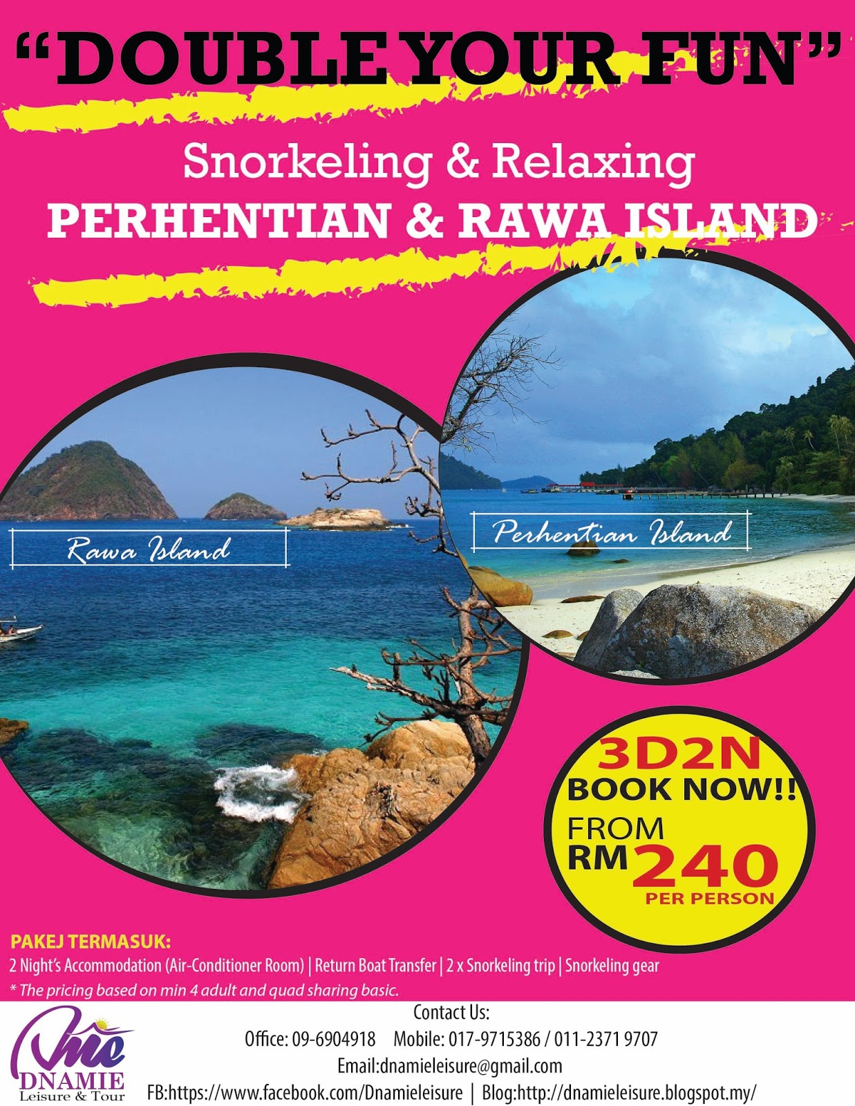 PAKEJ PULAU PERHENTIAN : "Double Your Fun" - Snorkeling & Relaxing di ...