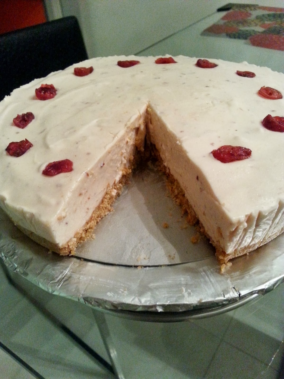 Cranberry Cheesecake Recipe |themoodkitchen