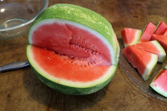 How to Make a Festive Watermelon Fruit Basket - Outnumbered 3 to 1