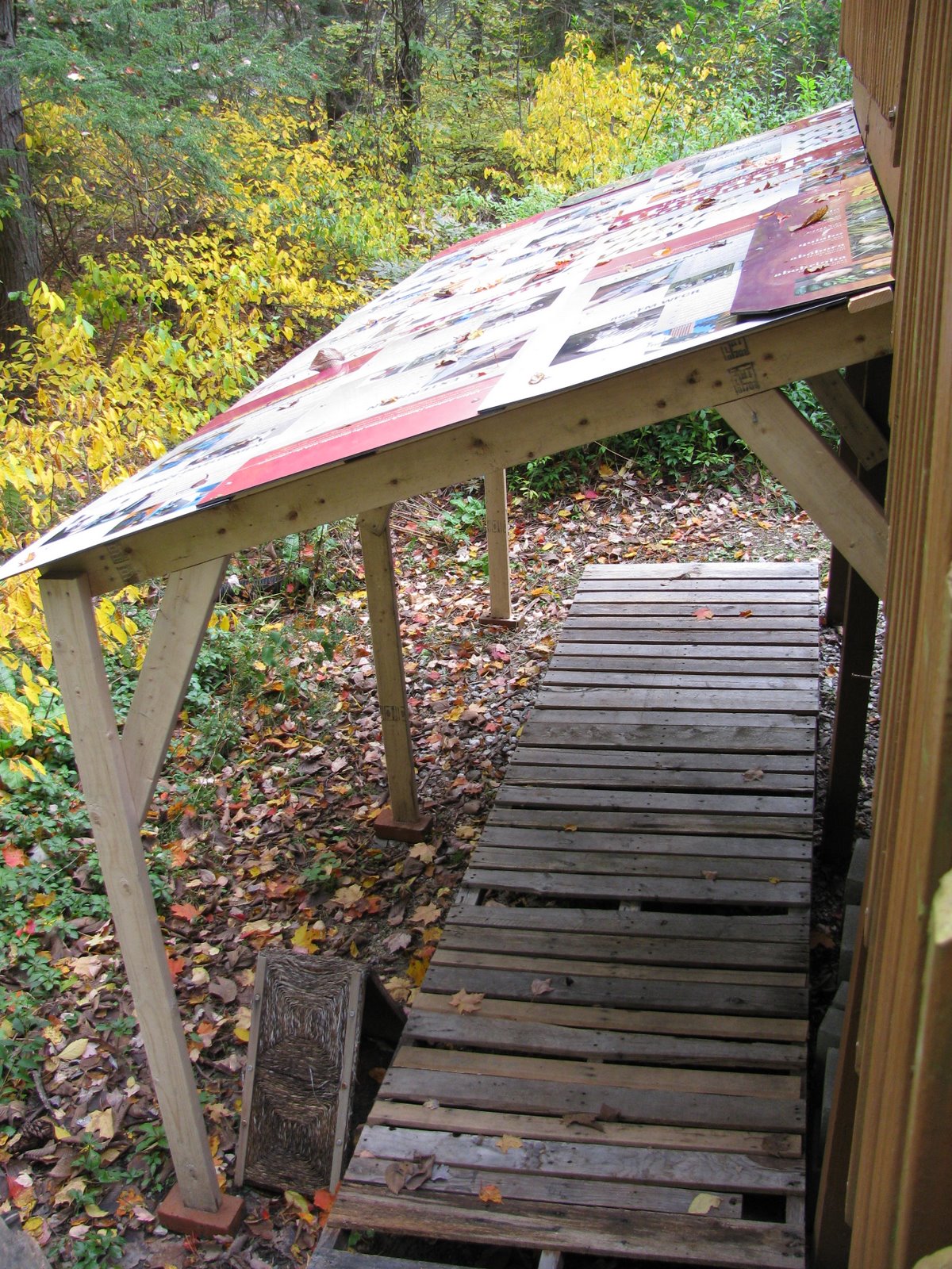 Come Play With Me: Our New Wood Shelter with Recycled Roof Material
