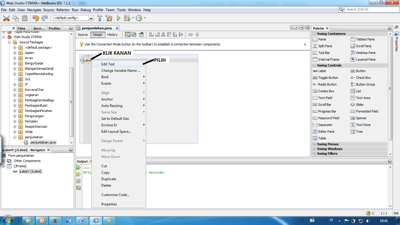 Contoh Program Penjumlahan Java Netbeans ~ Materi Java Pemula