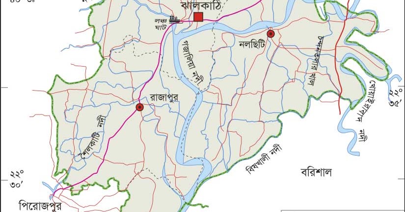 Bangladesh Map All: Jhalokati Map