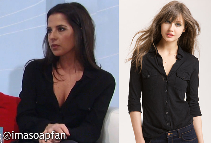 Sam Morgan's Black Button Down Shirt - General Hospital, Season 52 ...